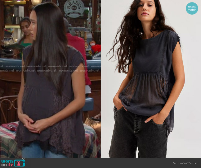 WornOnTV: Sophia’s black lace panel top on Days of our Lives | Rachel Boyd | Clothes and ...
