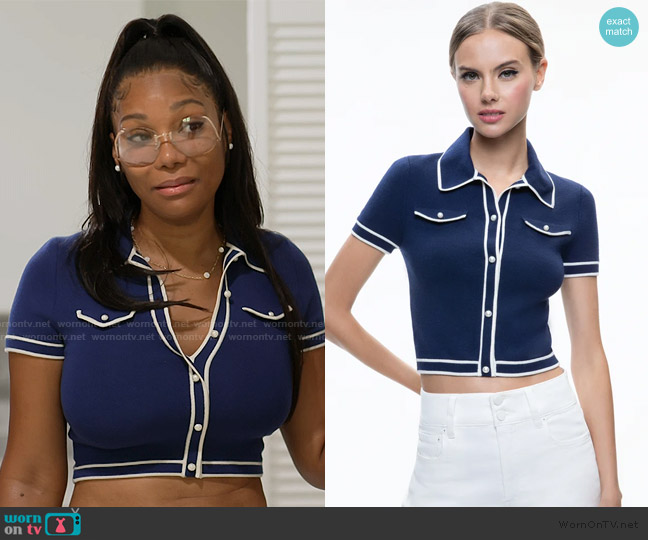 WornOnTV: Angela’s blue contrasting crop top on The Real Housewives of ...