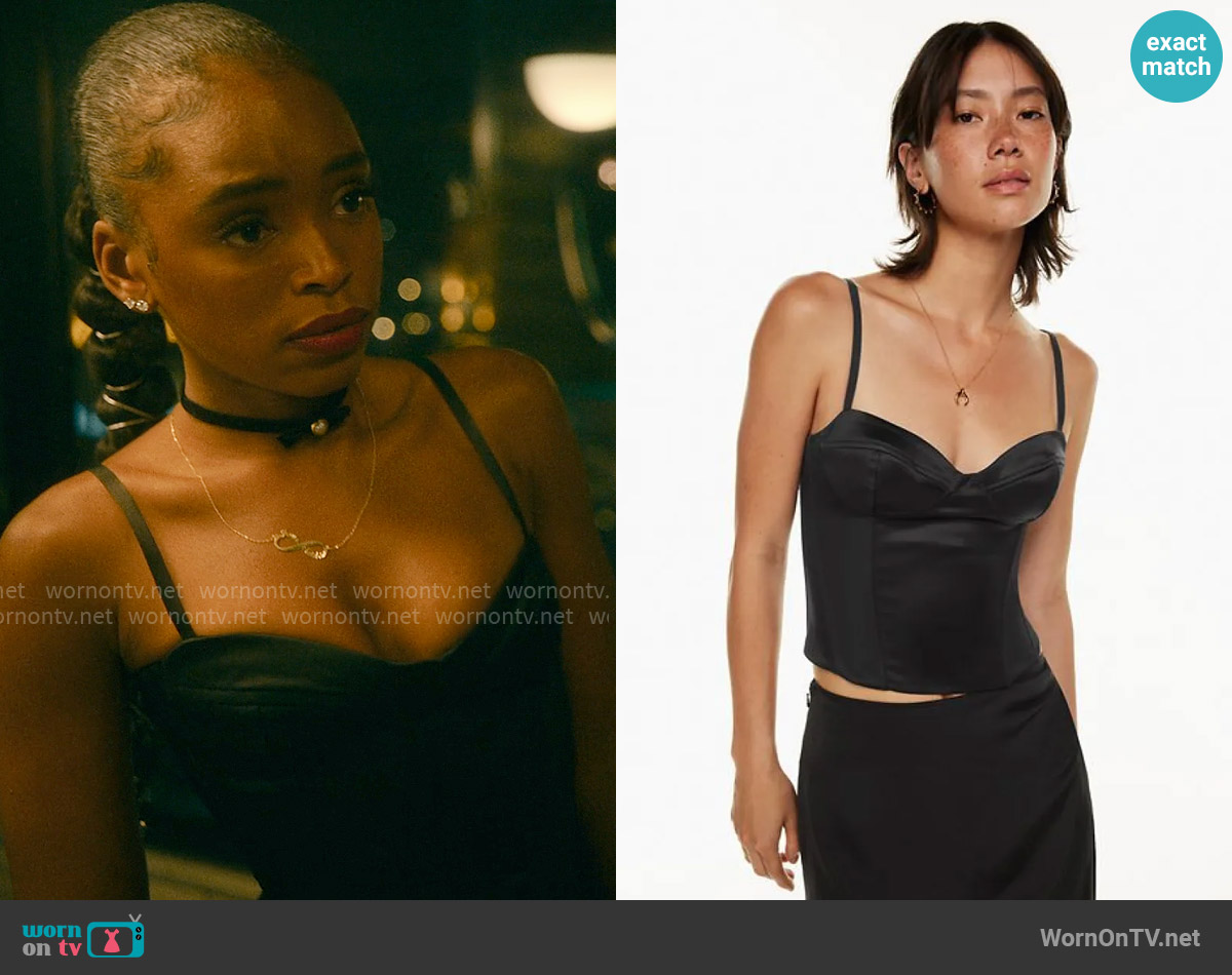 WornOnTV: Keisha’s black bustier top and embellished mini skirt on Forever | Lovie Simone ...