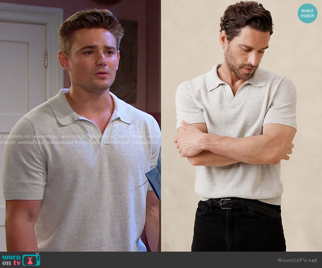 WornOnTV: Johnny’s heather grey polo on Days of our Lives | Carson ...