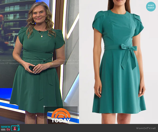 WornOnTV: Emily’s green tie waist dress on Today | Emily West | Clothes ...
