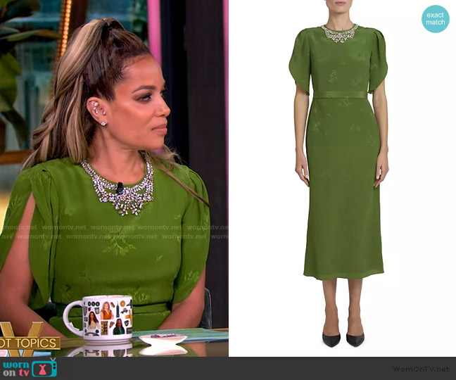 WornOnTV: Sunny’s green embellished neckline dress on The View | Sunny Hostin | Clothes and ...