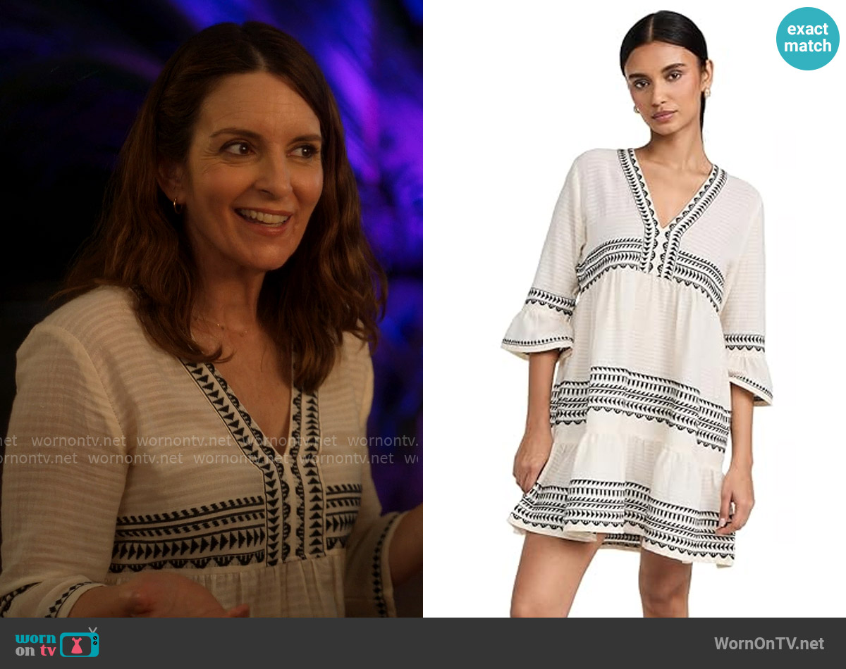 WornOnTV: Kate’s white embroidered dress on The Four Seasons | Tina Fey ...