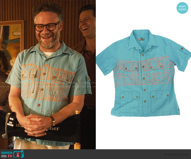WornOnTV: Matt’s blue pocket front shirt on The Studio | Seth Rogen ...