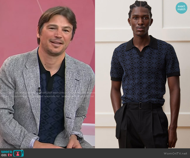 WornOnTV: Josh Hartnett’s blue print polo and grey suit on Today ...