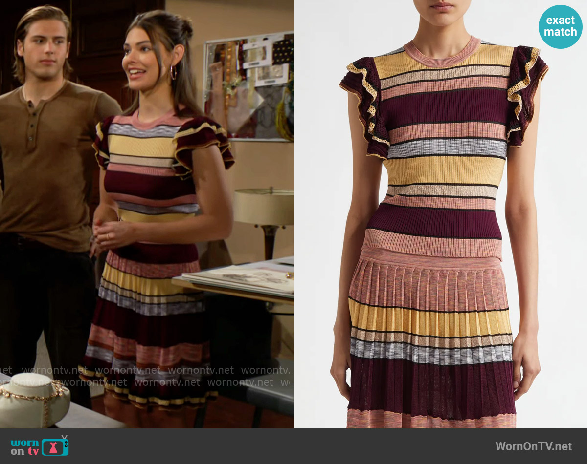 WornOnTV: Electra’s striped knit top and skirt set on The Bold and the ...