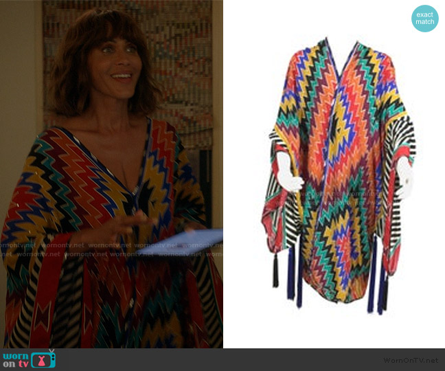 WornOnTV: Lisa’s zig-zag print kimono on And Just Like That | Nicole ...
