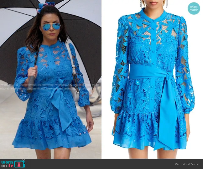 WornOnTV: Adriana’s blue floral guipure dress on The Real Housewives of ...