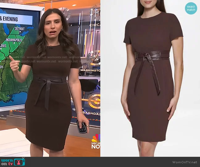 WornOnTV: Angie Lassman’s leather belt dress on NBC News Daily ...