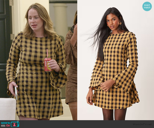 WornOnTV: Whitney’s yellow gingham check print dress on The Secret ...
