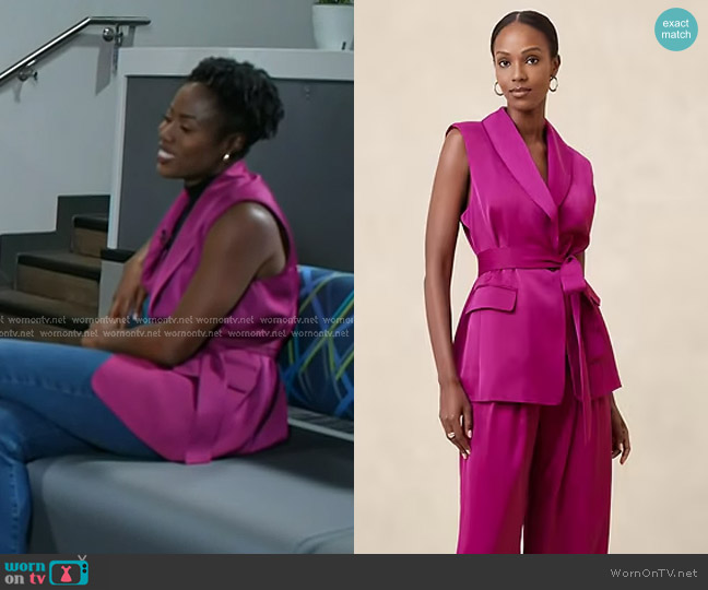 WornOnTV: Priscilla Thompson’s pink satin vest on Today | Clothes and ...