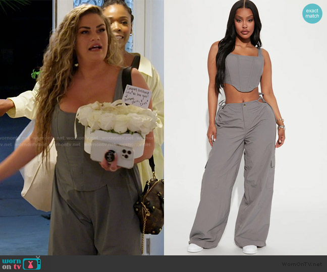 WornOnTV: Brittany’s gray corset top and pants on The Valley | Brittany ...