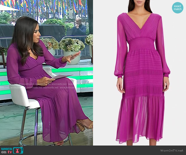 WornOnTV: Kaylee’s purple smocked waist dress on Today | Kaylee Hartung ...