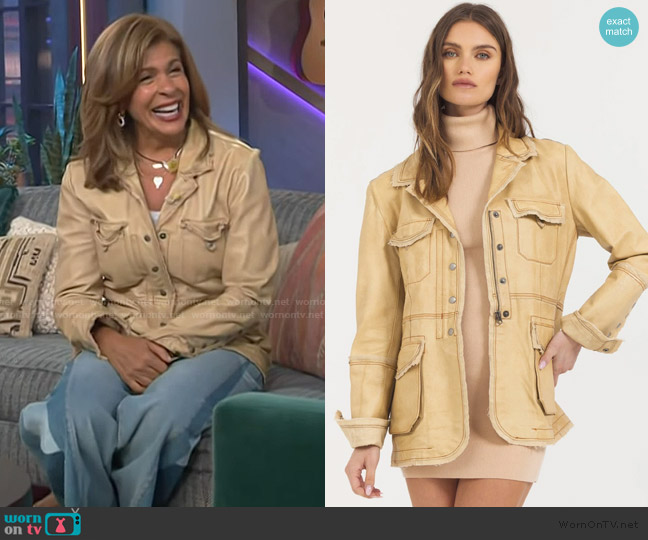 WornOnTV: Hoda’s leather jacket and jeans on The Kelly Clarkson Show ...