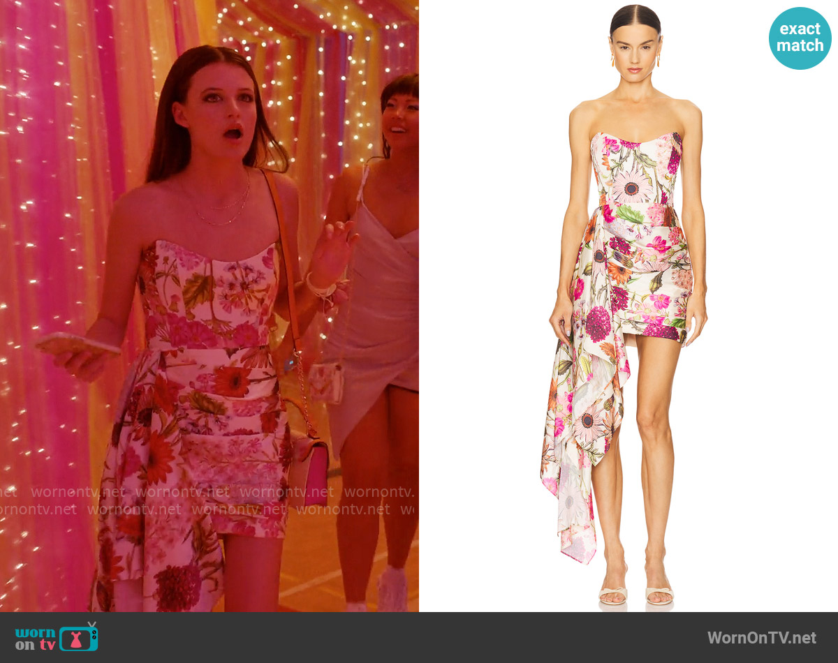 WornOnTV: Maxine’s floral strapless dress for the dance on Ginny ...