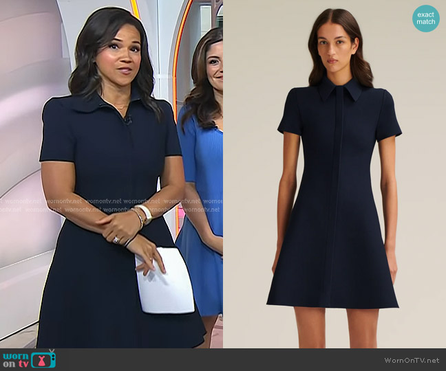 WornOnTV: Laura’s navy collared mini dress on Today | Laura Jarrett ...