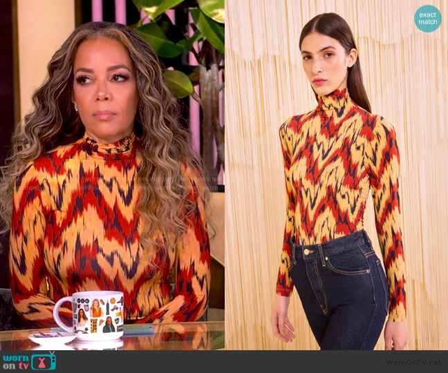 WornOnTV: Sunny’s printed turtleneck top on The View | Sunny Hostin | Clothes and Wardrobe from TV