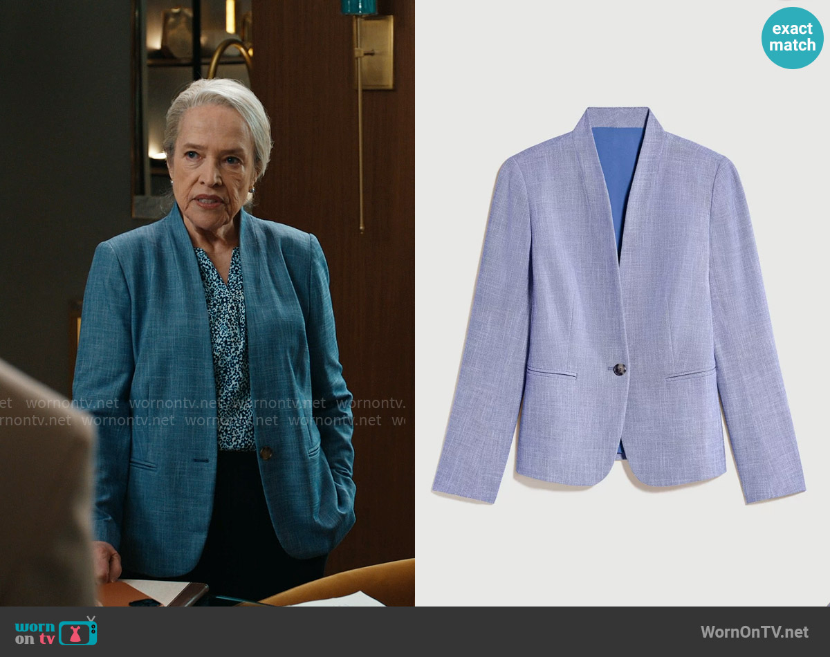 WornOnTV: Madeline’s blue weave print blazer on Matlock | Kathy Bates ...