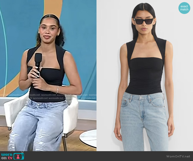 WornOnTV: Ana Giulia Zortea’s black square neck top on Today | Clothes ...