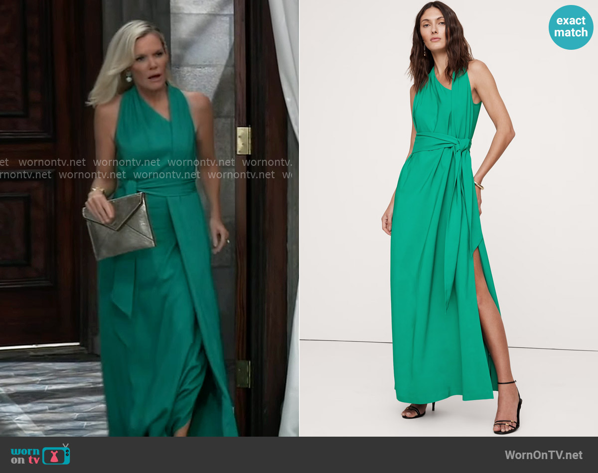 WornOnTV: Ava’s green maxi dress on General Hospital | Maura West ...