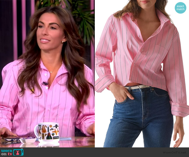 WornOnTV: Alyssa’s pink pinstripe blouse on The View | Alyssa Farah Griffin | Clothes and ...