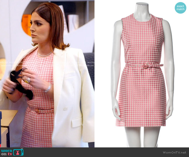 WornOnTV: Stephanie’s pink houndstooth belted dress on The Real Housewives of Miami | Stephanie ...