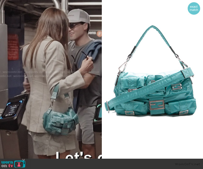 WornOnTV: Meredith Marks’ blue shoulder bag on Next Gen NYC | Clothes ...