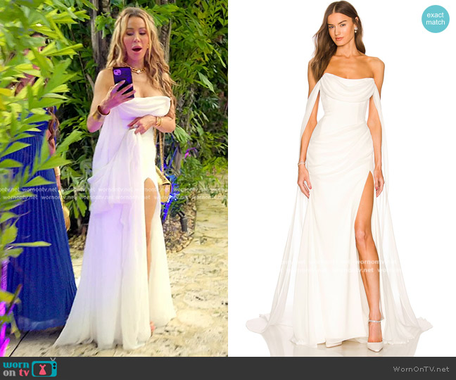 WornOnTV: Lisa’s white strapless draped gown on The Real Housewives of ...