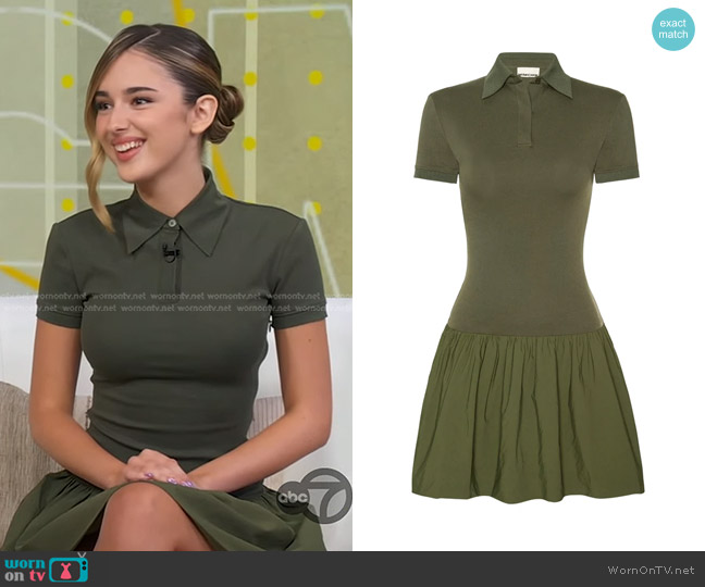 WornOnTV: Julia Butters’ army green polo dress on Good Morning America ...