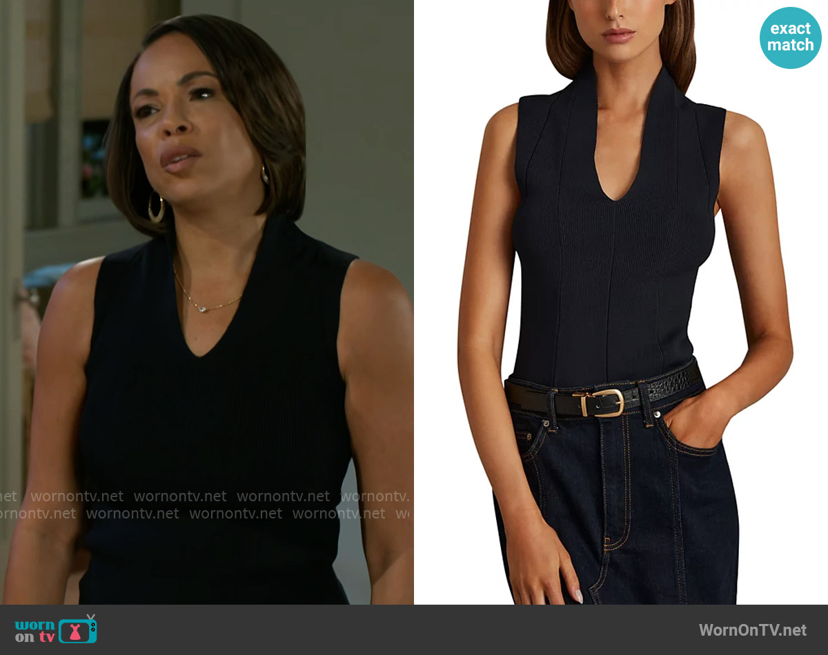 WornOnTV: Nicole’s black v-neck top on Beyond the Gates | Daphnee ...