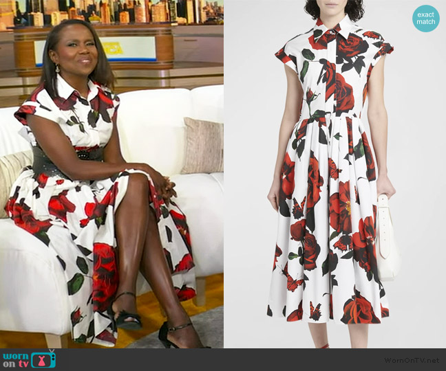 WornOnTV: Deborah’s white floral print dress on Good Morning America ...