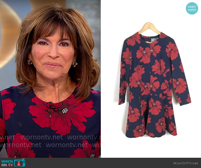 WornOnTV: Rikki Klieman’s red floral dress on CBS Mornings | Clothes ...