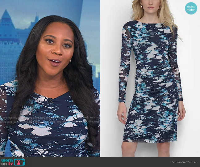 WornOnTV: Kay’s blue print long sleeve dress on NBC News Daily | Kay ...