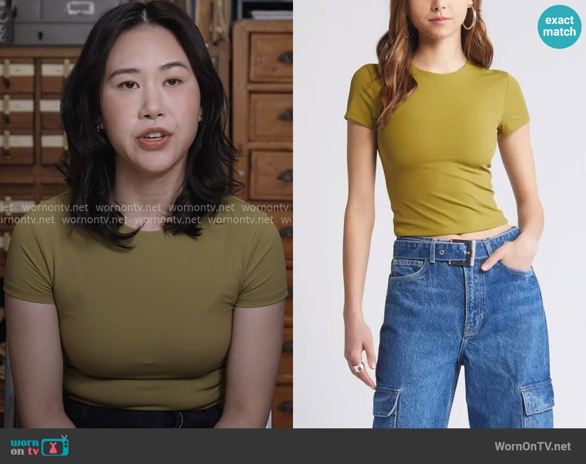 WornOnTV: Nicole’s green top on The Paper | Ramona Young | Clothes and ...