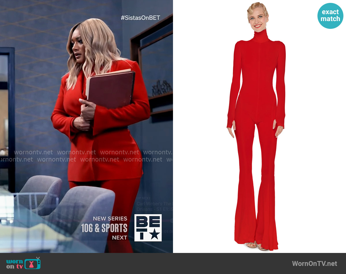 WornOnTV: Fatima’s red suit on Tyler Perrys Sistas | Crystal Hayslett ...