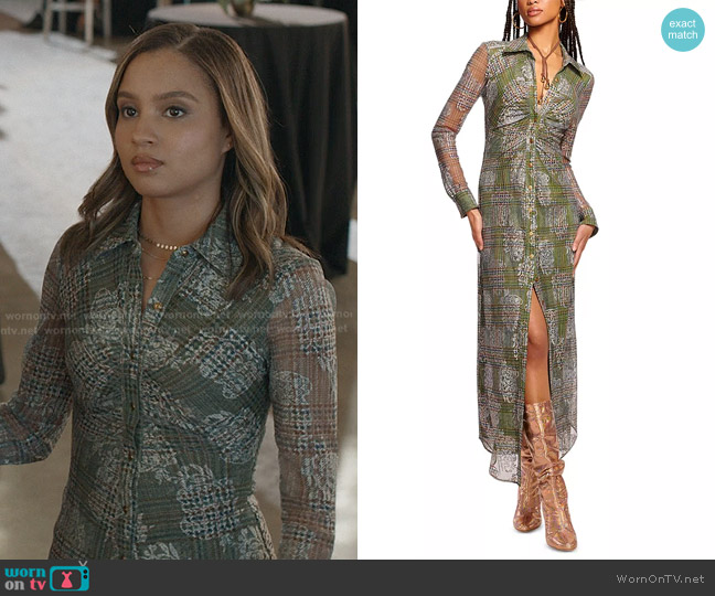 WornOnTV: May’s green plaid shirtdress on 9-1-1 | Corinne Massiah ...