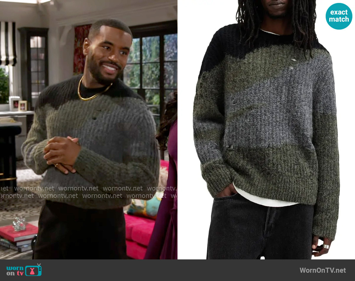 WornOnTV: Andre’s grey and green sweater on Beyond the Gates | Sean ...