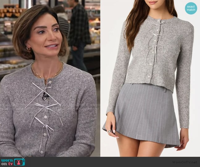 WornOnTV: Courtney Lopez’s gray cardigan on Access Hollywood | Clothes ...