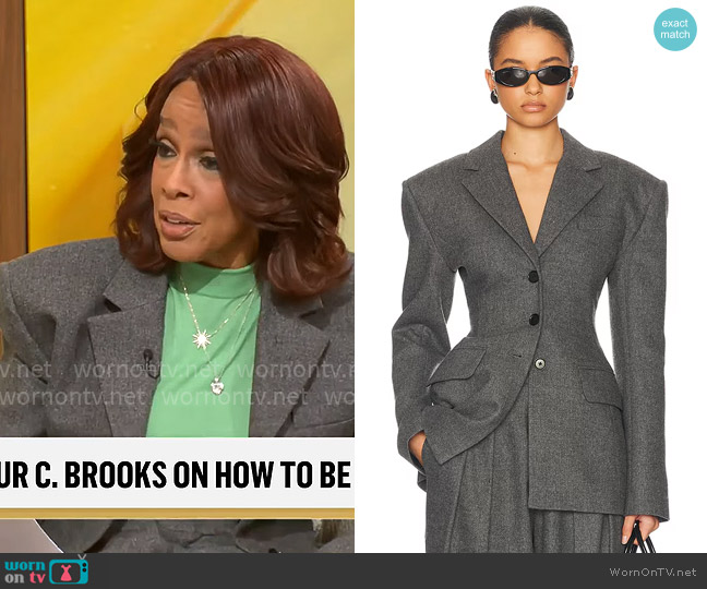 WornOnTV: Gayle King’s grey oversized suit on CBS Mornings | Gayle King ...