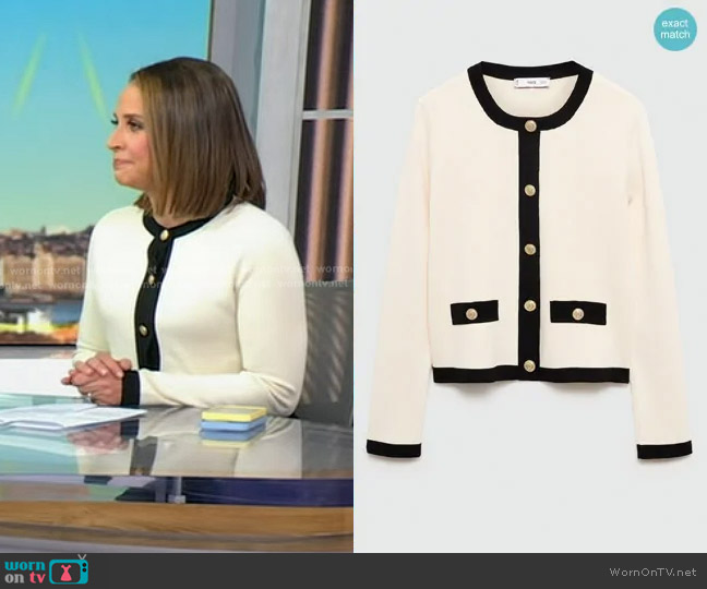 WornOnTV: Elizabeth’s white cardigan on Good Morning America ...