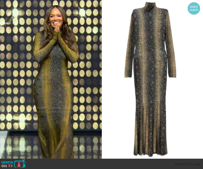 WornOnTV: Evelyn Lozada’s snakeskin print mesh dress on Tamron Hall ...