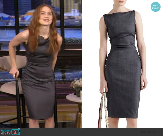 WornOnTV: Sadie Sink’s gray sleeveless dress on Live with Kelly and ...