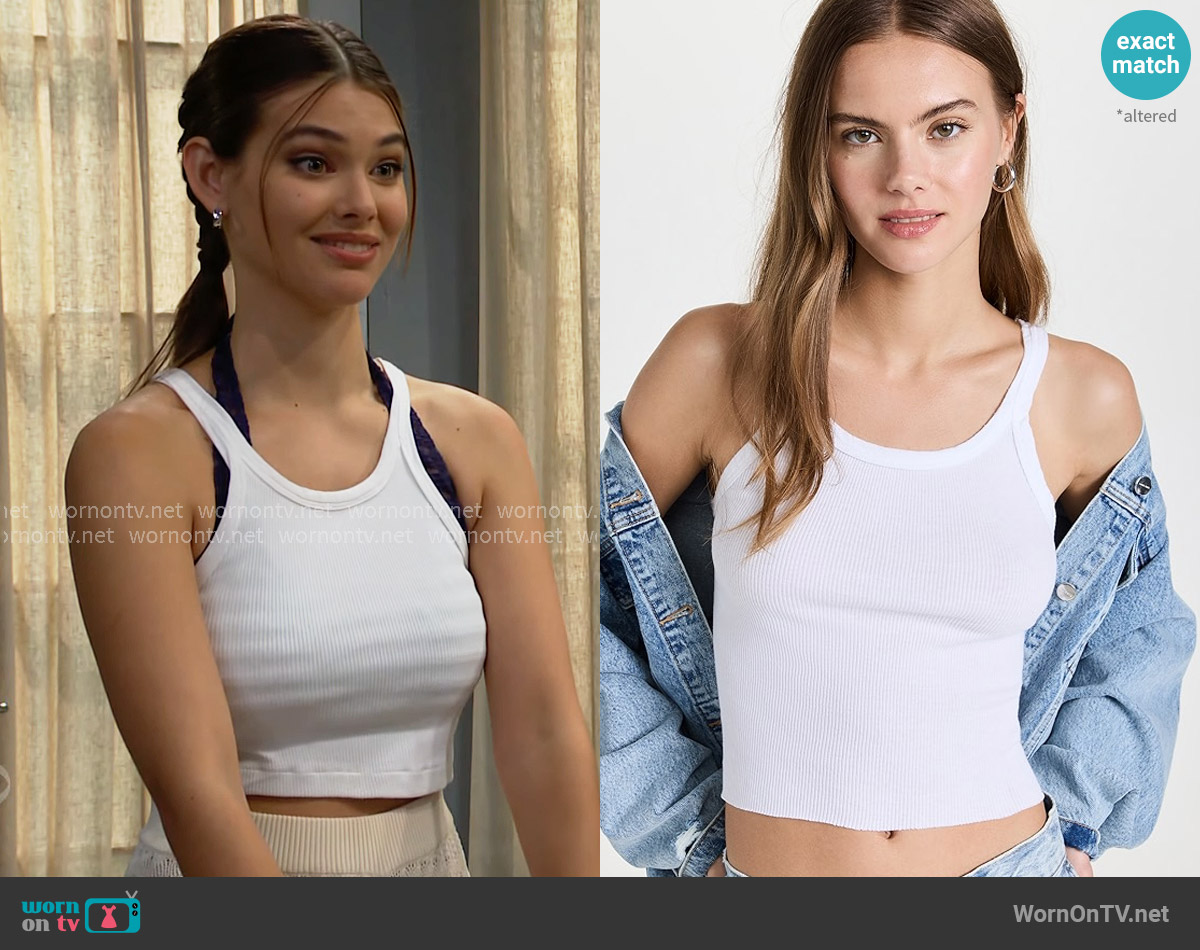 WornOnTV: Electra’s white cropped tank top on The Bold and the ...