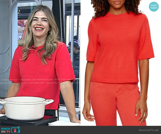 WornOnTV: Siri Daly’s red short sleeve tee sweater on Today | Clothes ...