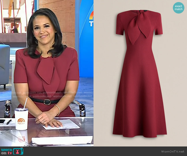 WornOnTV: Laura’s red tie neck dress on Today | Laura Jarrett | Clothes ...