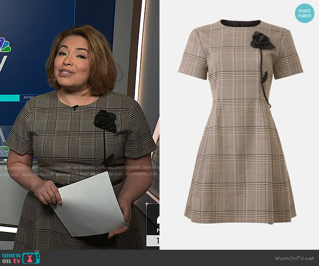 WornOnTV: Gilma’s grey plaid floral applique dress on NBC News Daily ...