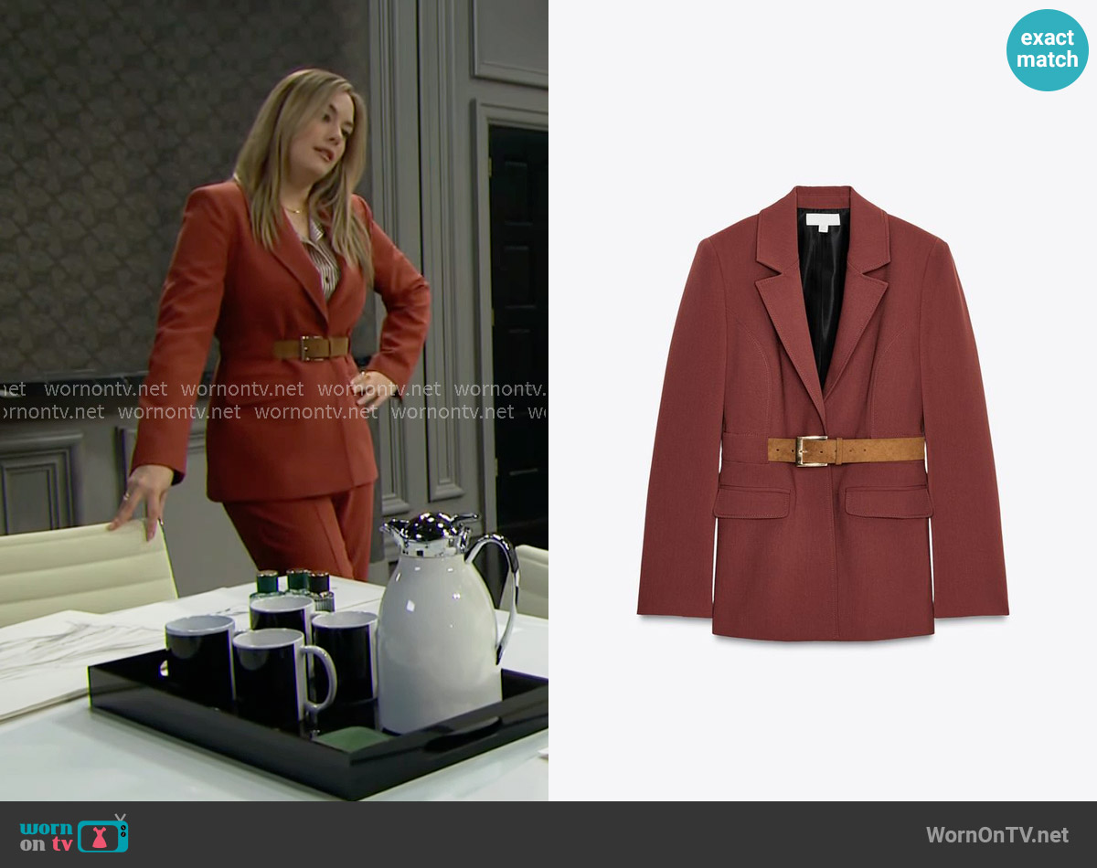 WornOnTV: Hope’s red belted suit on The Bold and the Beautiful | Annika ...